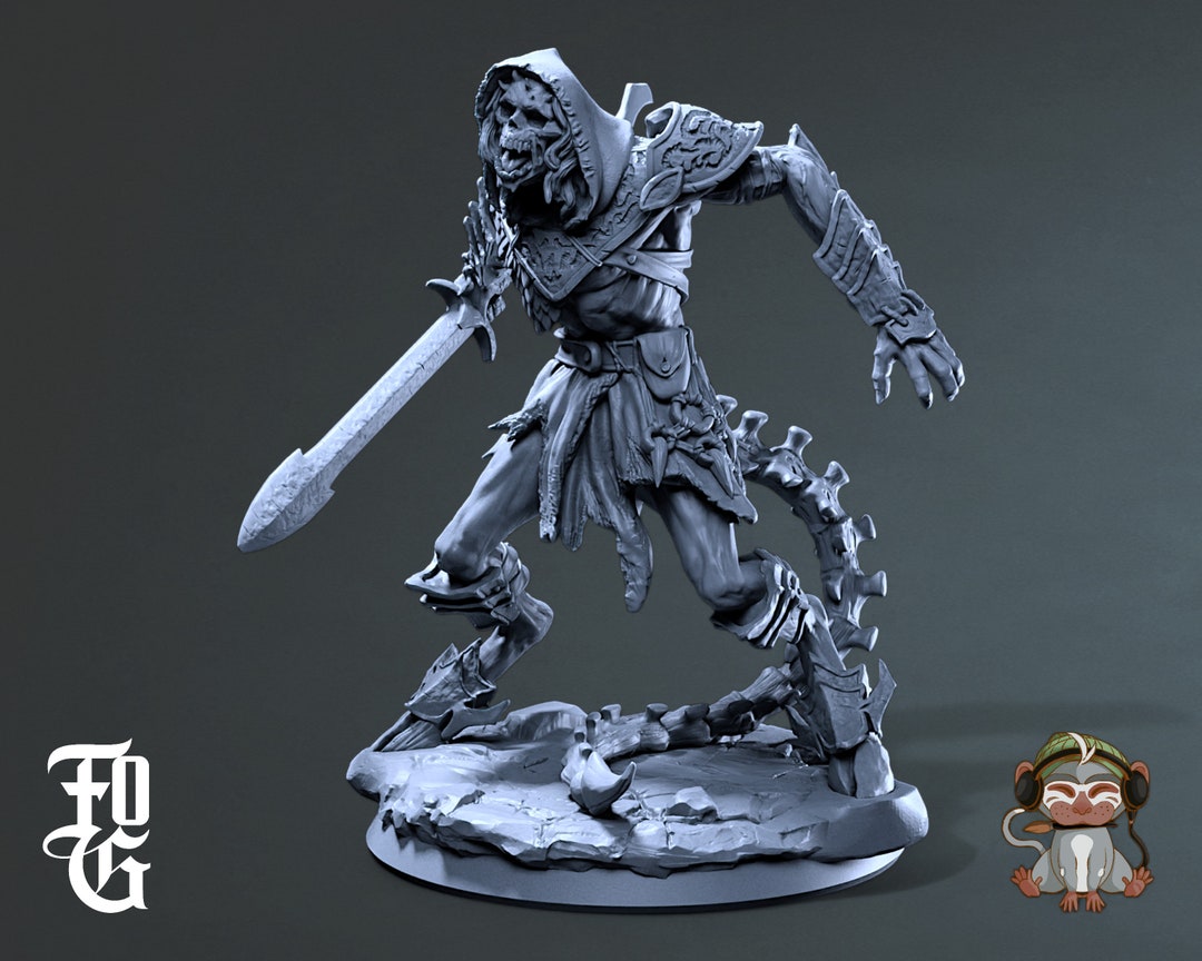 Wight 1 & 2 Fantasy Tabletop RPG Dnd Dungeons and Dragons Miniature 3D ...
