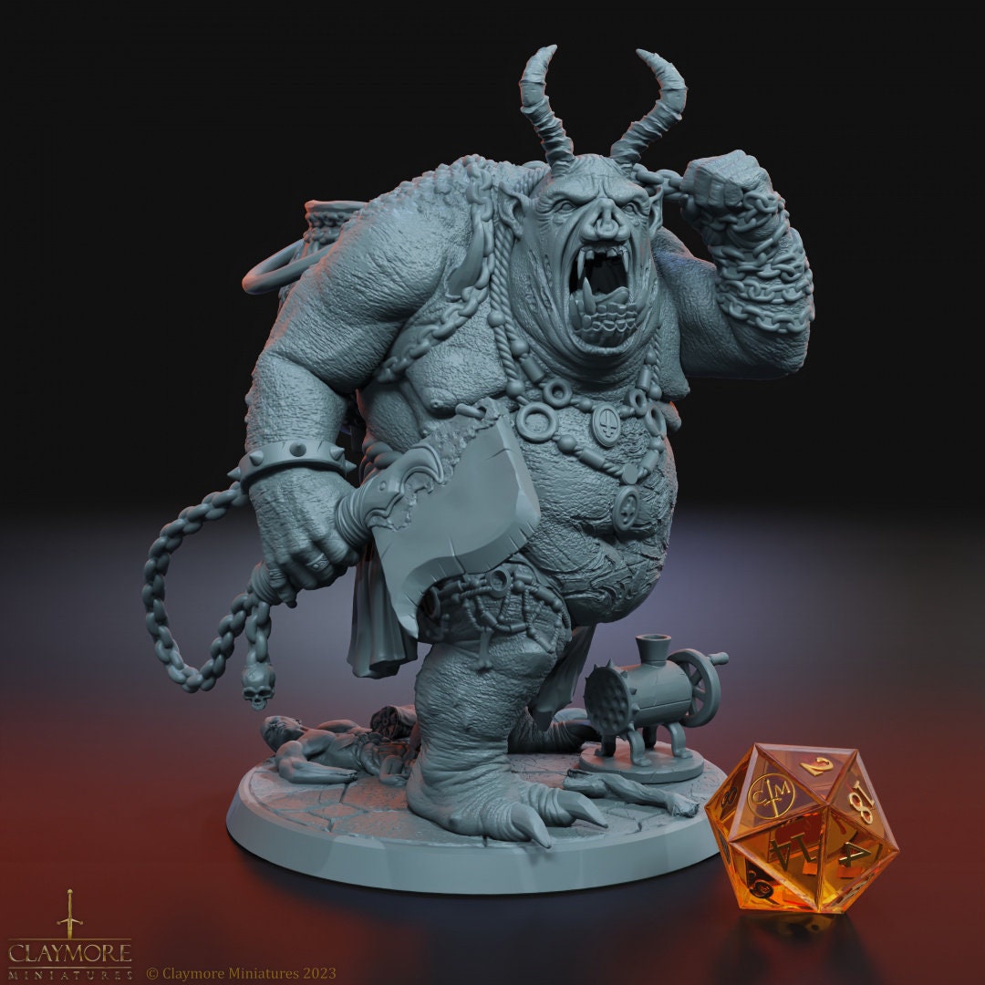 Gluttony Devil Dnd Miniature 3D Print for Painting, Dungeons and ...