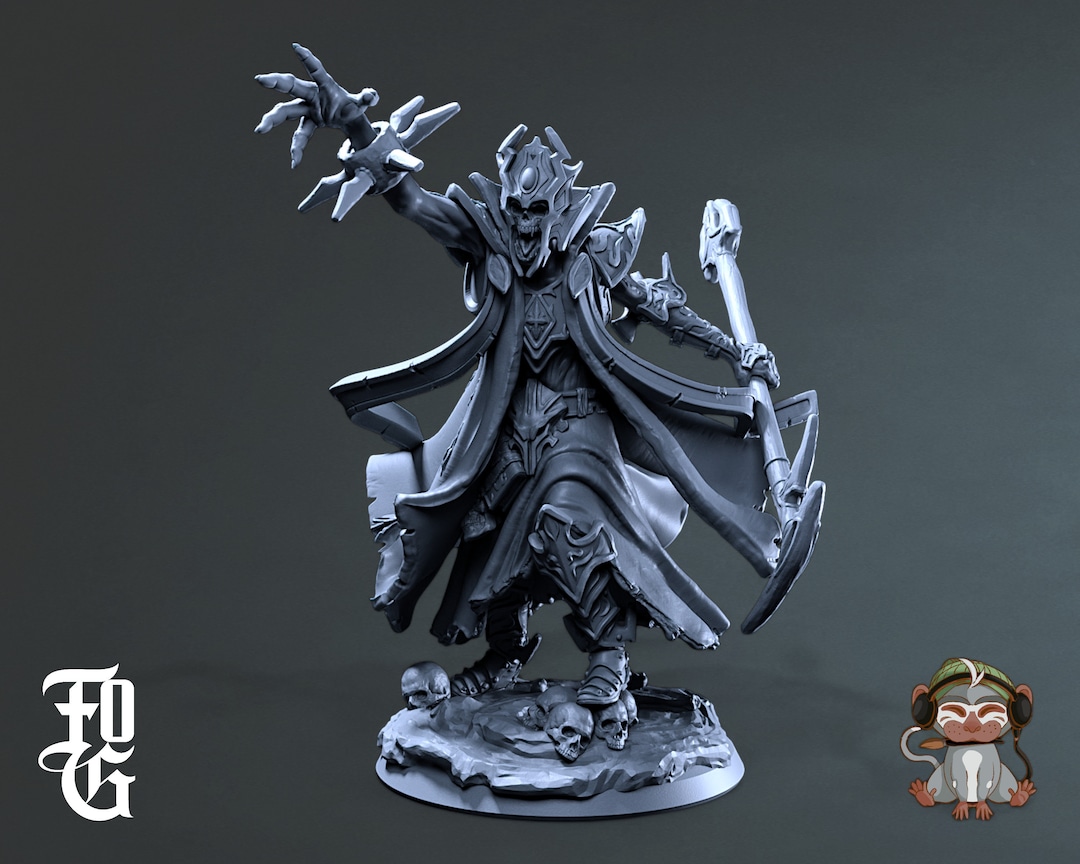 Lich High Quality Dungeons and Dragons Miniature 3D Print Flesh of Gods ...