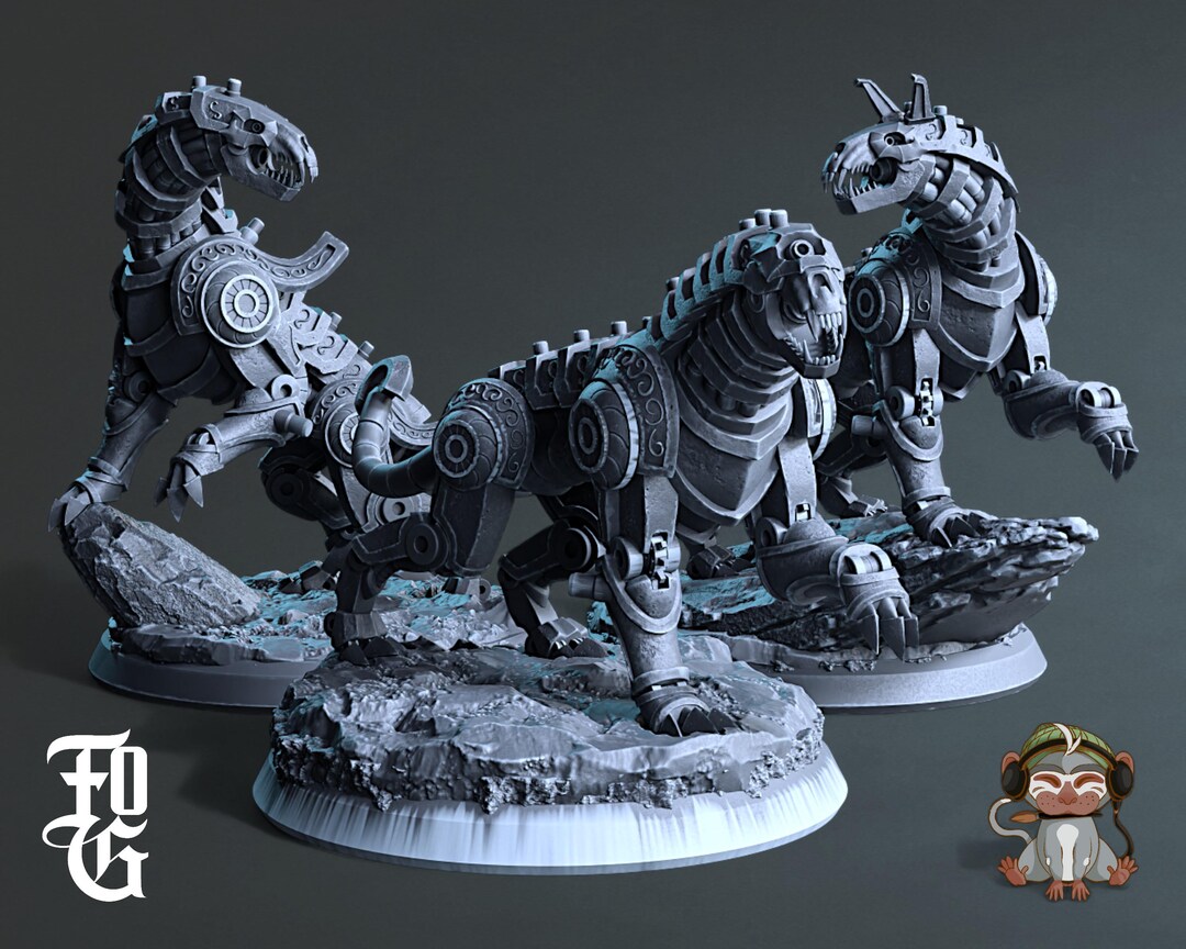 Steel Predator Dogs Dnd Miniature 3D Print for Painting, Dungeons and ...