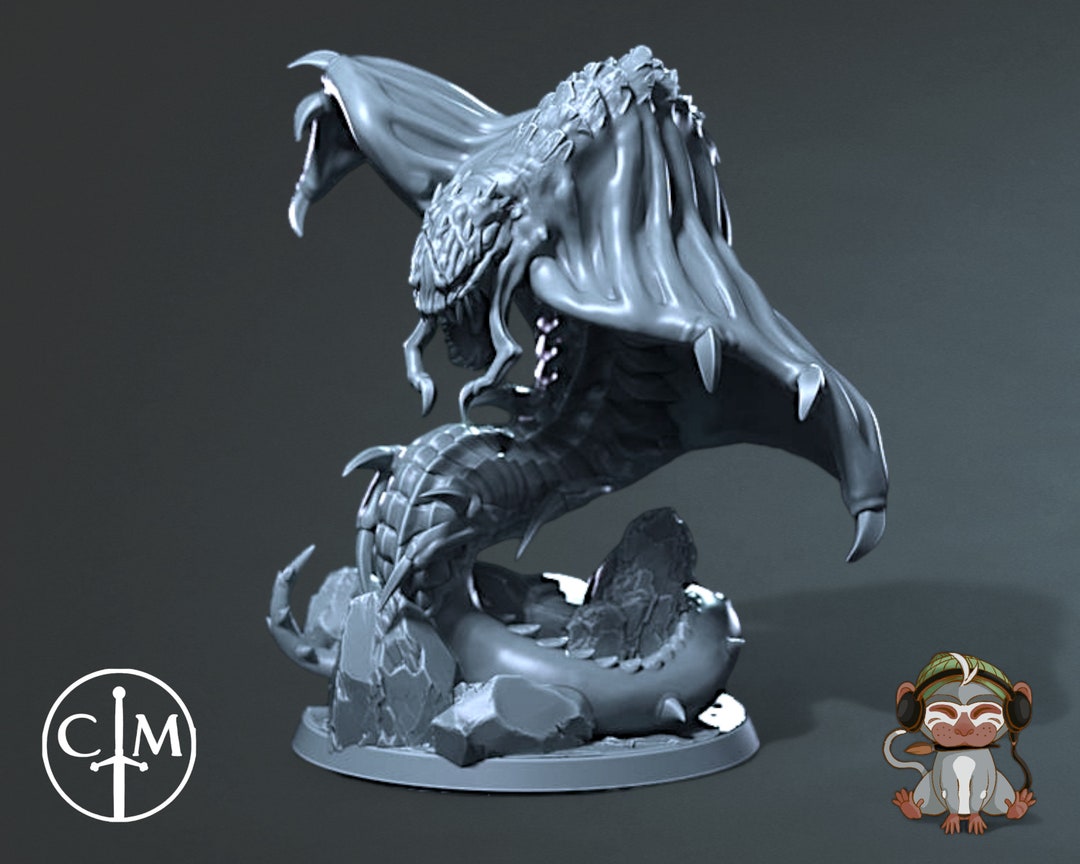 Cloaker Insectoid Dnd Miniature 3D Print for Painting, Dungeons and ...
