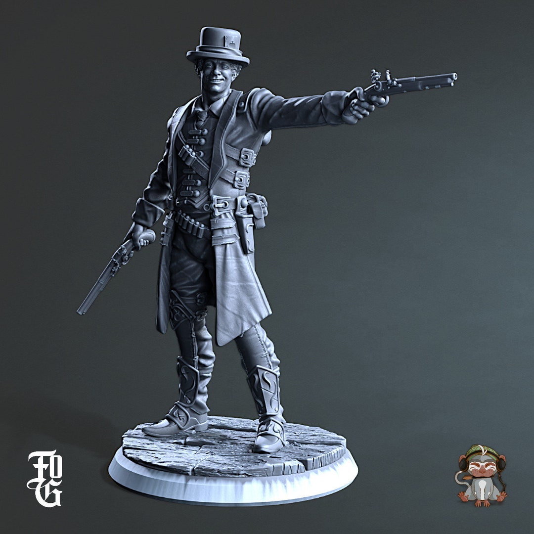Asher, Midnight Duelist Tabletop RPG Dnd Dungeons and Dragons Miniature ...