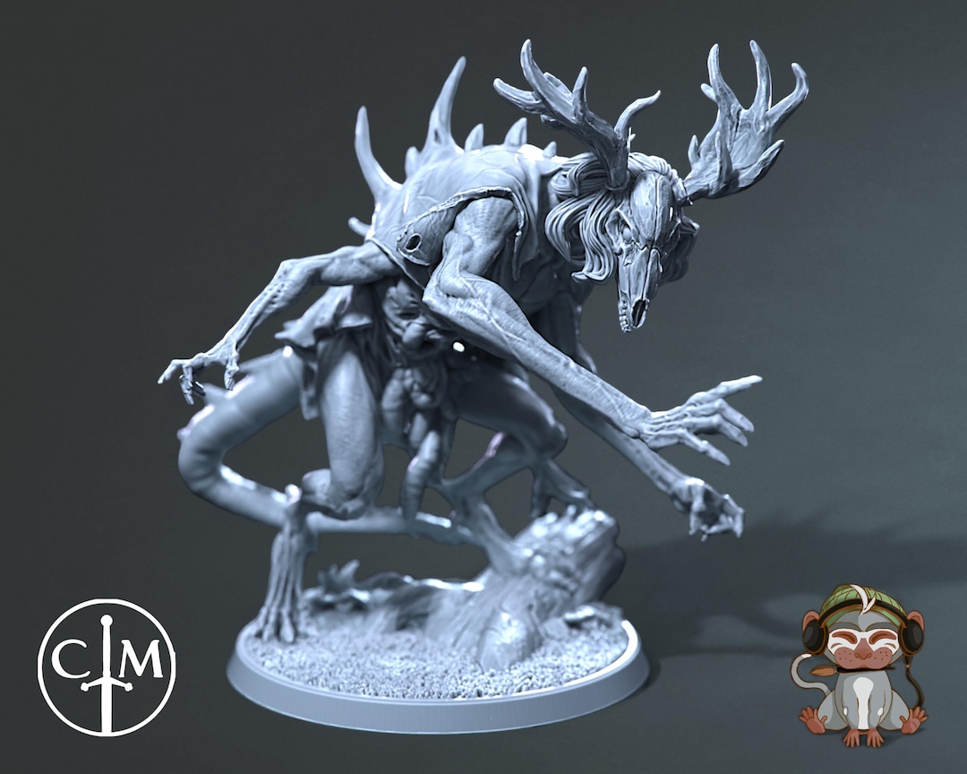 Wendigo Dnd Miniature 3D Print for Painting, Dungeons and Dragons ...