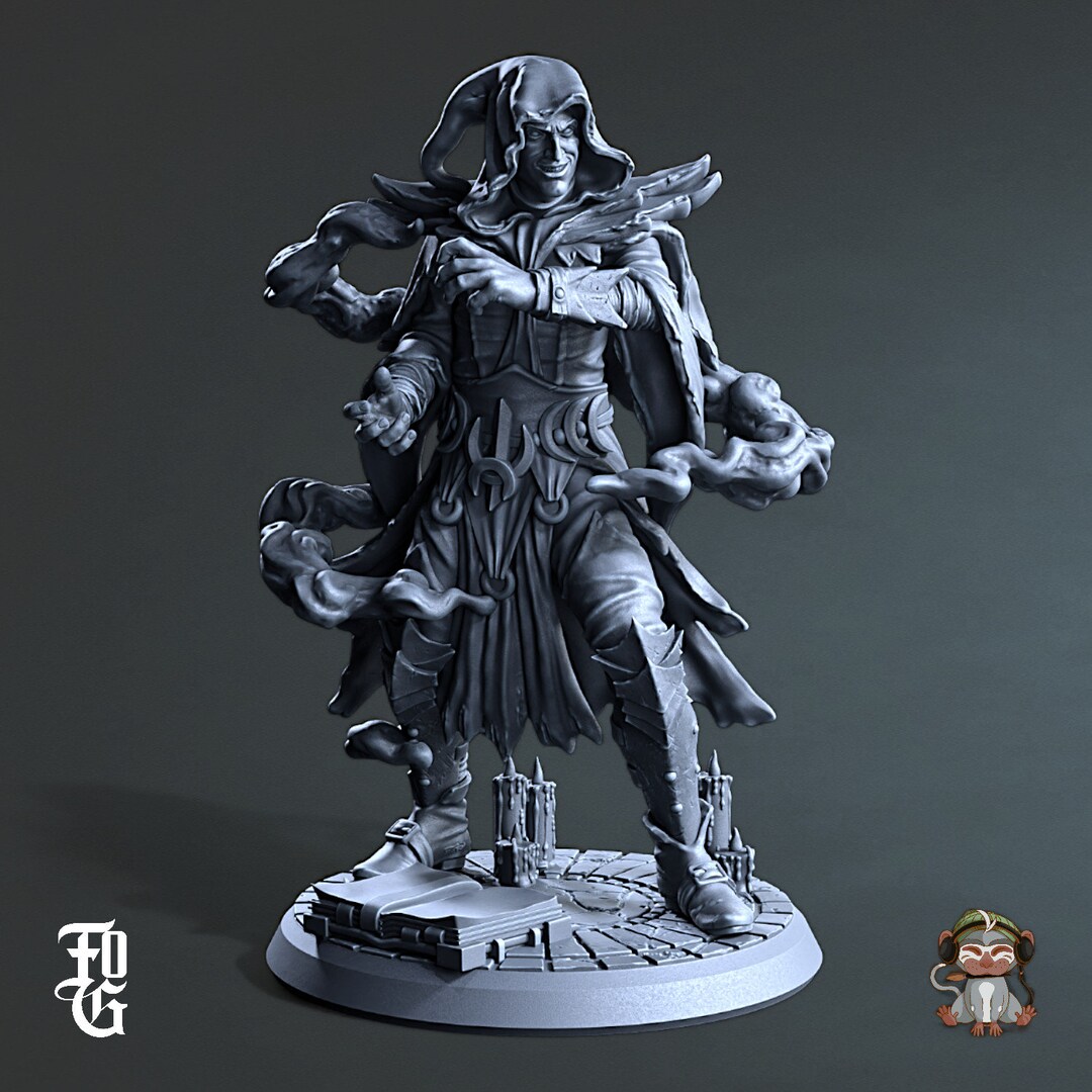 Dark Caller Warlock High Quality Dungeons and Dragons Miniature 3D ...