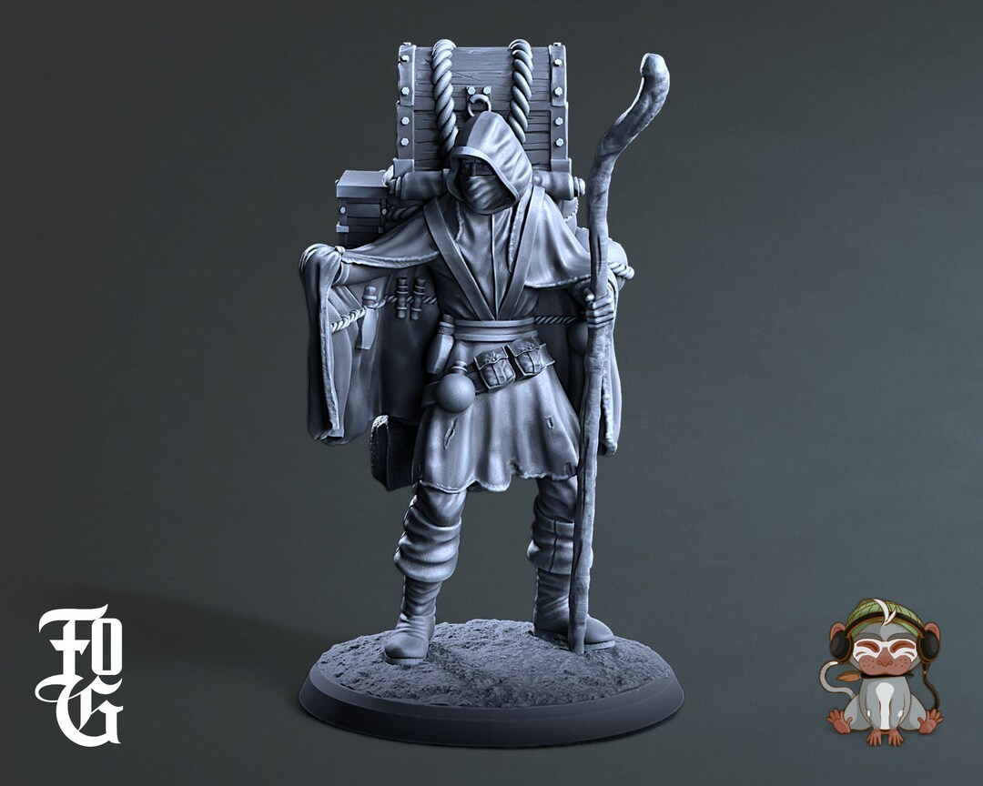 Dark Merchant Dnd Miniature 3D Print for Painting, Dungeons and Dragons ...