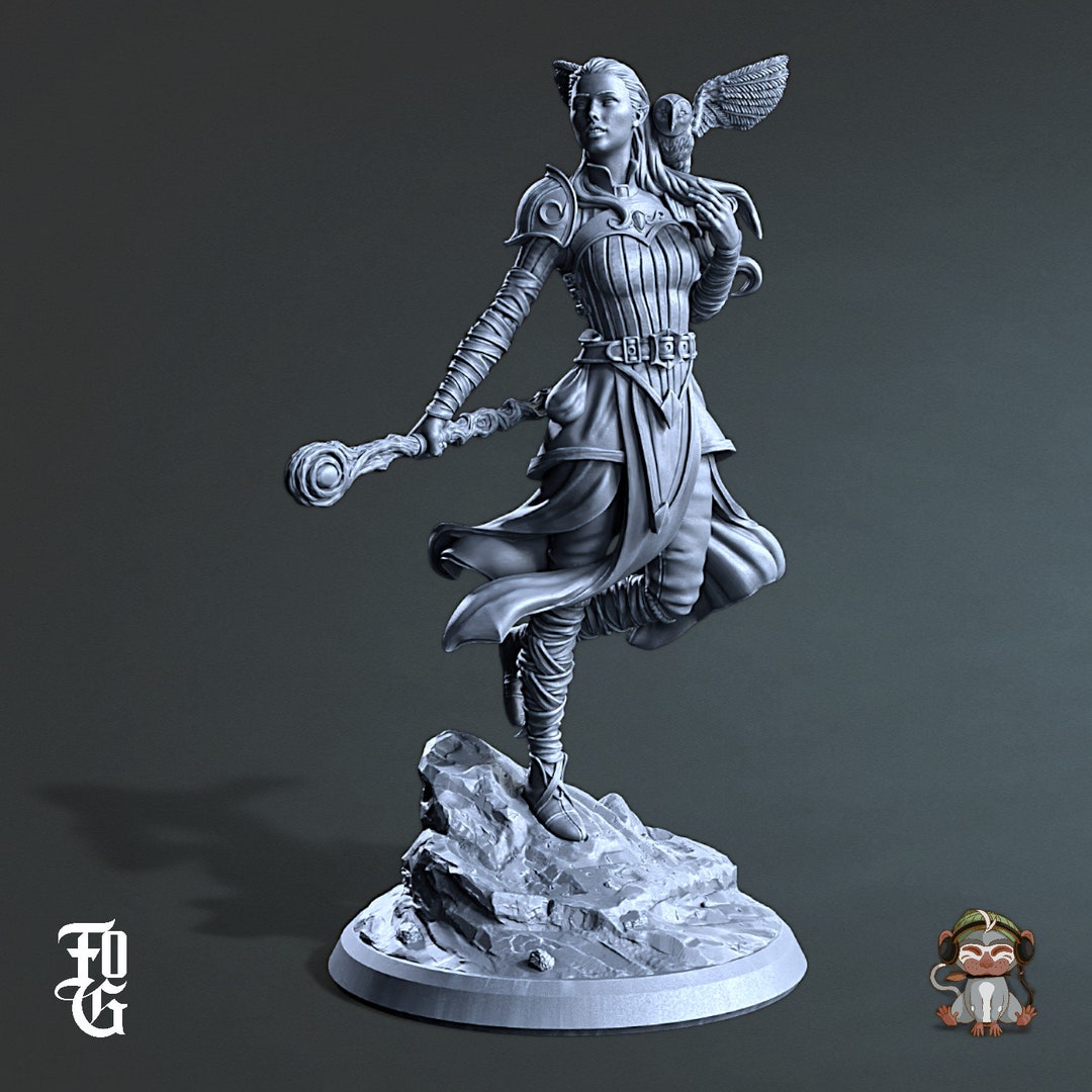 Elf Astral Cleric Dnd Miniature 3D Print for Painting, Dungeons and ...