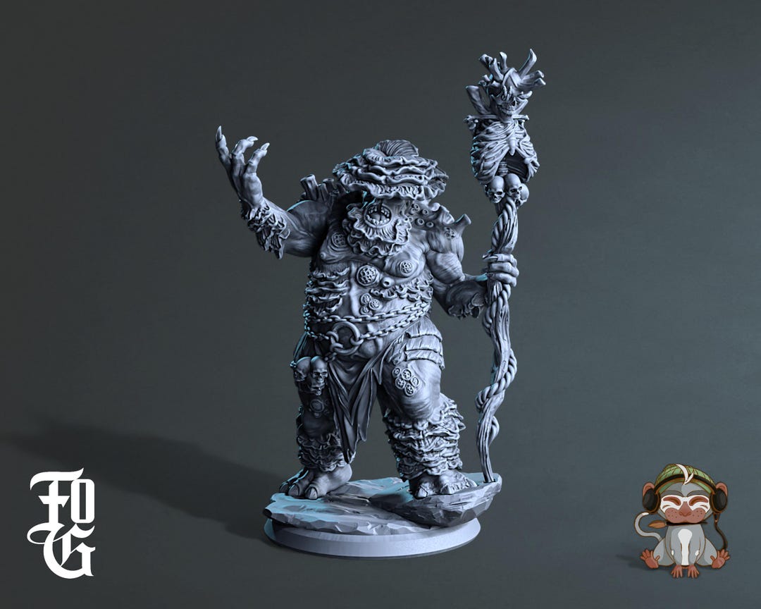 Myconid Shaman Dnd Miniature 3D Print for Painting, Dungeons and ...