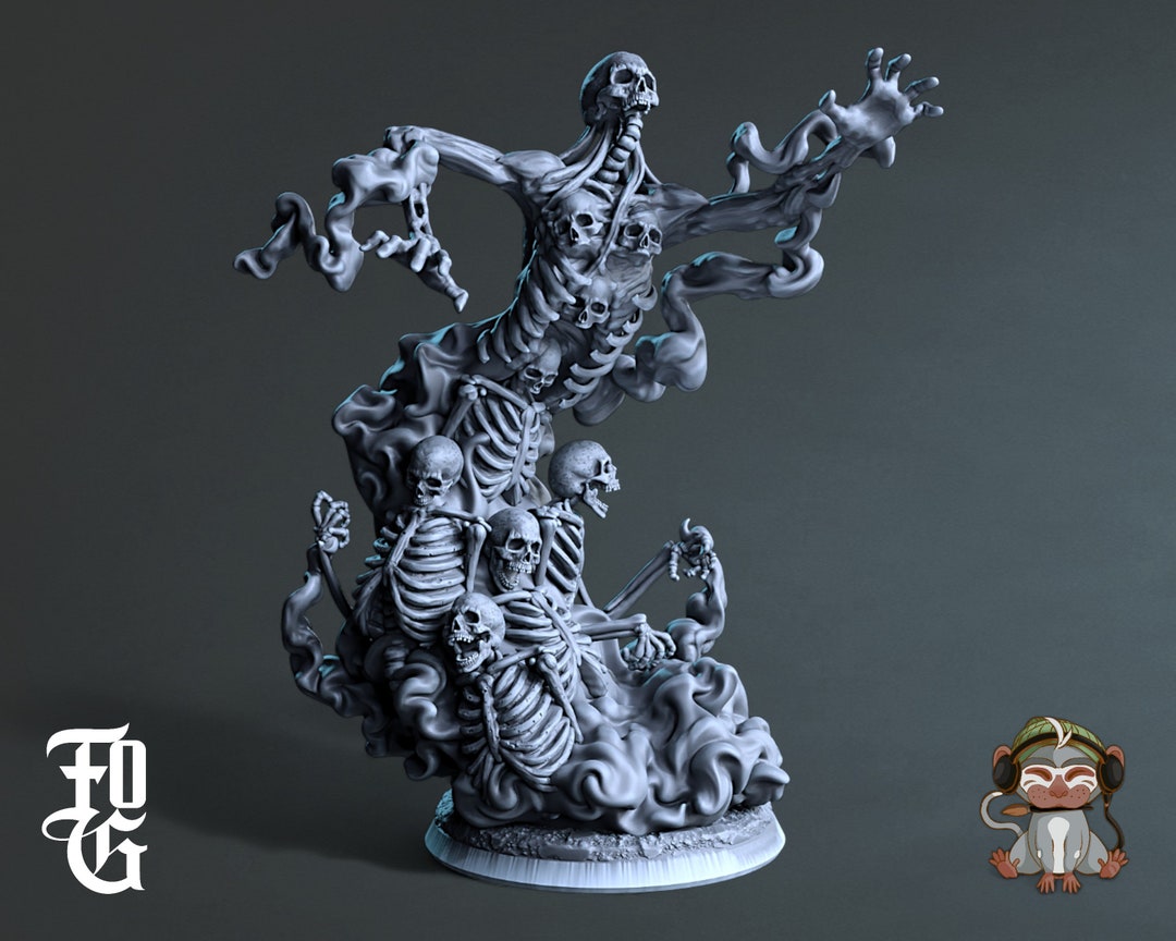 Necrotic Elemental Monster Dnd Miniature 3D Print for Painting ...