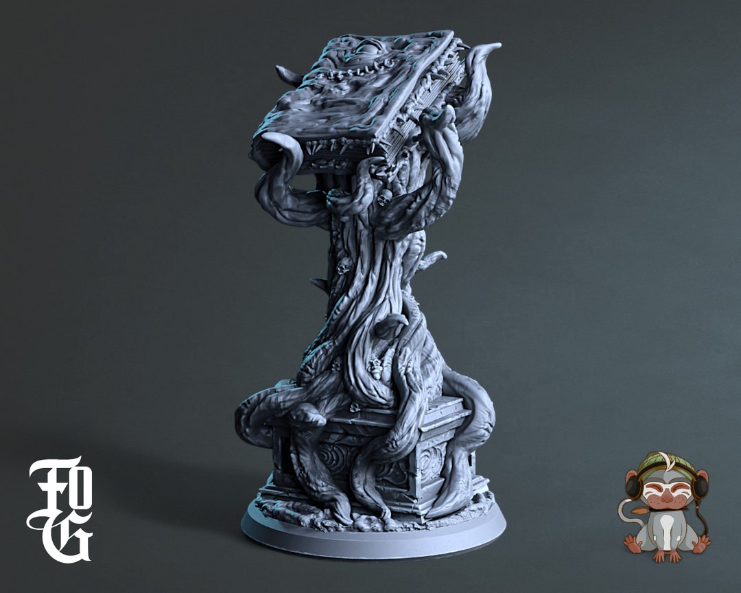 Living Spellbook Dnd Miniature 3D Print for Painting, Dungeons and ...