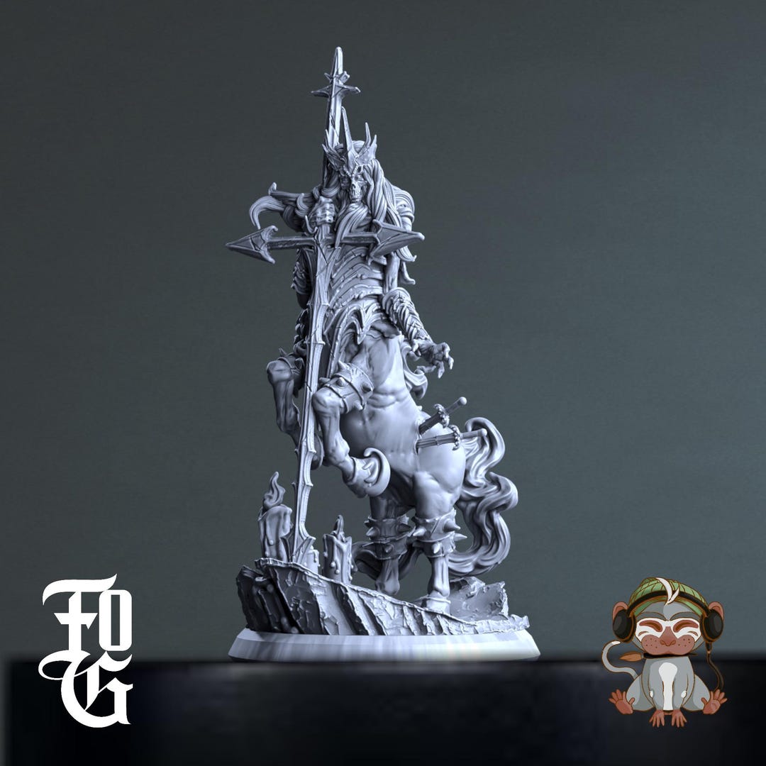 Nightmare King Centaur Dnd Miniature 3D Print for Painting, Dungeons ...