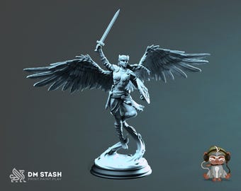 Dnd Miniature Valkyrie Warrior Miniature for Dungeons and Dragons ...