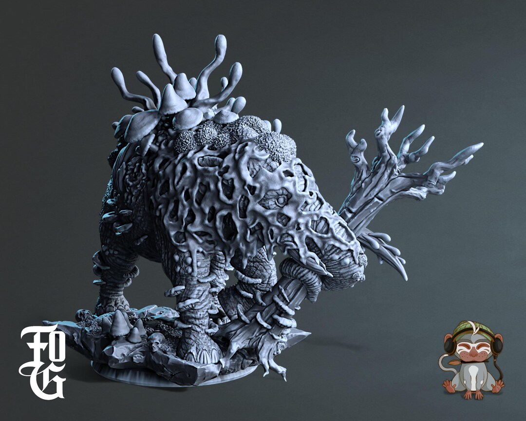 Infected Mammoth Dnd Miniature 3D Print for Painting, Dungeons and ...