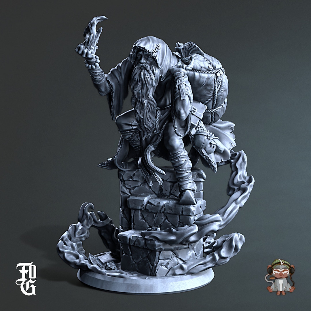 The Ashen Exile Wizard Tabletop RPG Dnd Dungeons and Dragons Miniature ...