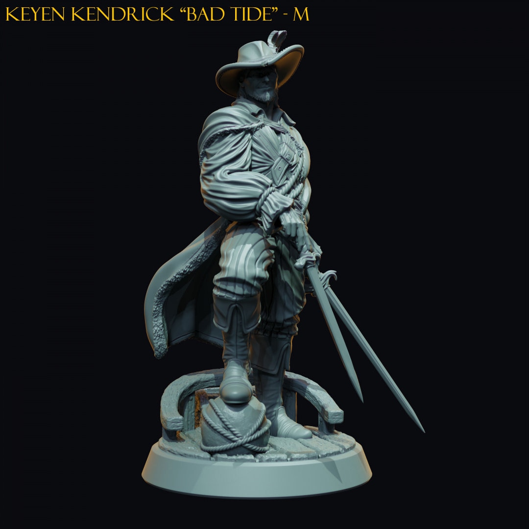Pirate Keyen Kendrick High Quality Dungeons and Dragons Miniature 3D ...