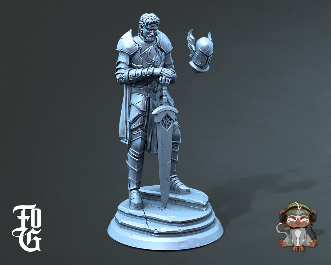 Holy Knight Fantasy Tabletop RPG Hero Dnd Dungeons and Dragons ...