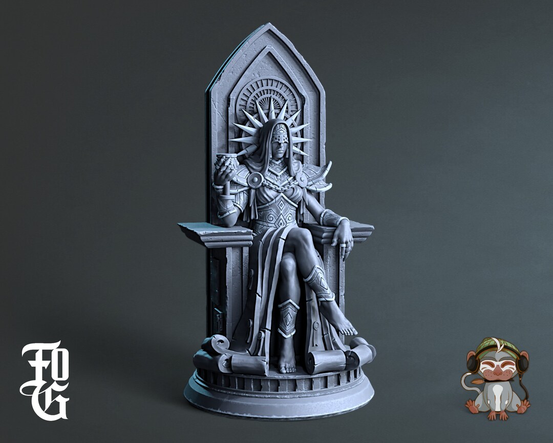 High Priestess Dnd Miniature 3D Print for Painting, Dungeons and ...