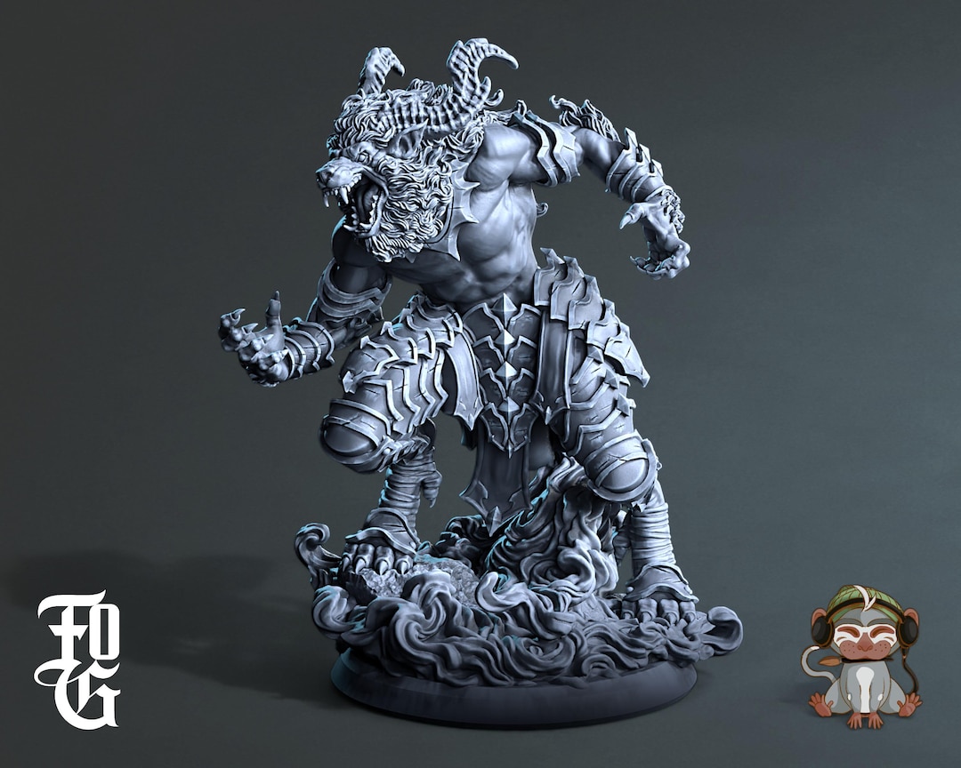 Ifrit, Genie of Fire Tabletop RPG Dnd Dungeons and Dragons Miniature 3D ...
