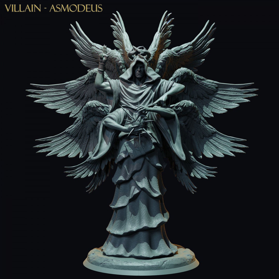 Asmodeus Angel Dnd Miniature 3D Print for Painting, Dungeons and ...