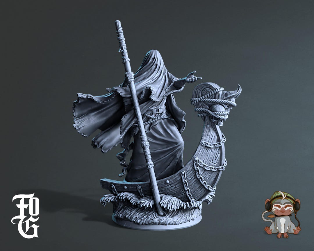 Forsaken Ferryman NPC Dnd Miniature 3D Print for Painting, Dungeons and ...