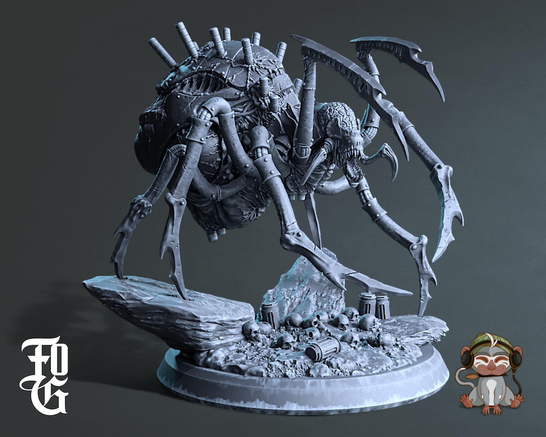 Biomechanical Spider Fantasy Tabletop RPG Hero Dnd Dungeons and Dragons ...