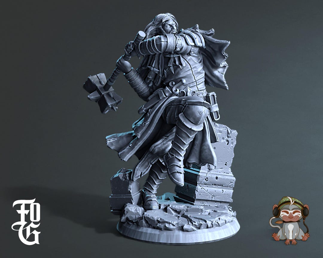 Paul Santos, Fates Vanguard DnD Miniature 3D Print for painting ...