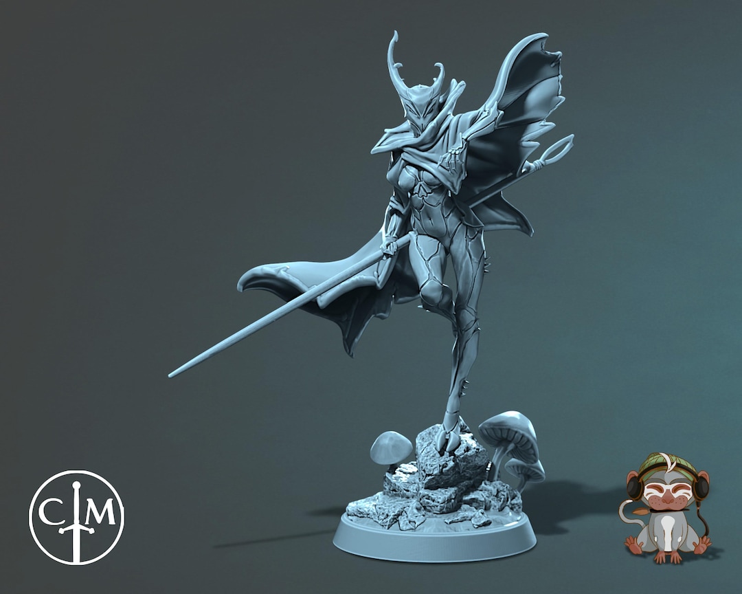 Bugfolk Paladin Dnd Miniature 3D Print for Painting, Dungeons and Dragons Tabletop RPG ...
