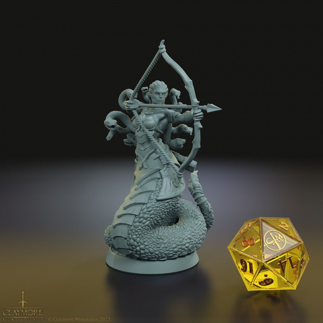 Medusa Ranger Dnd Miniature 3D Print for Painting, Dungeons and Dragons ...