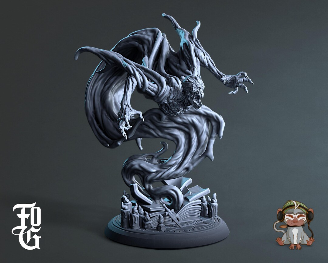 Tome Wraith Dnd Miniature 3D Print for Painting, Dungeons and Dragons ...