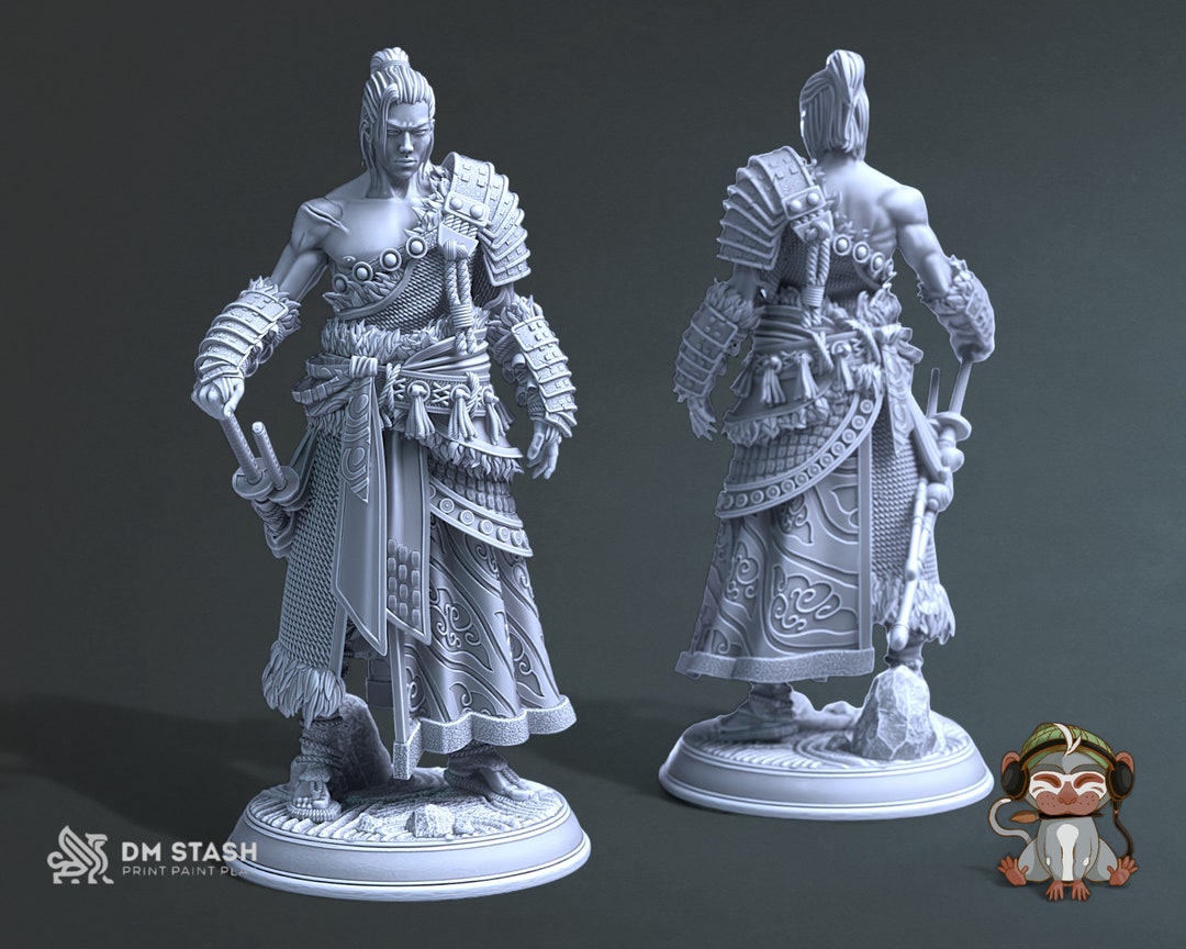 Kaoru the Stoic Wolf High Quality Dungeons and Dragons Miniature 3D ...