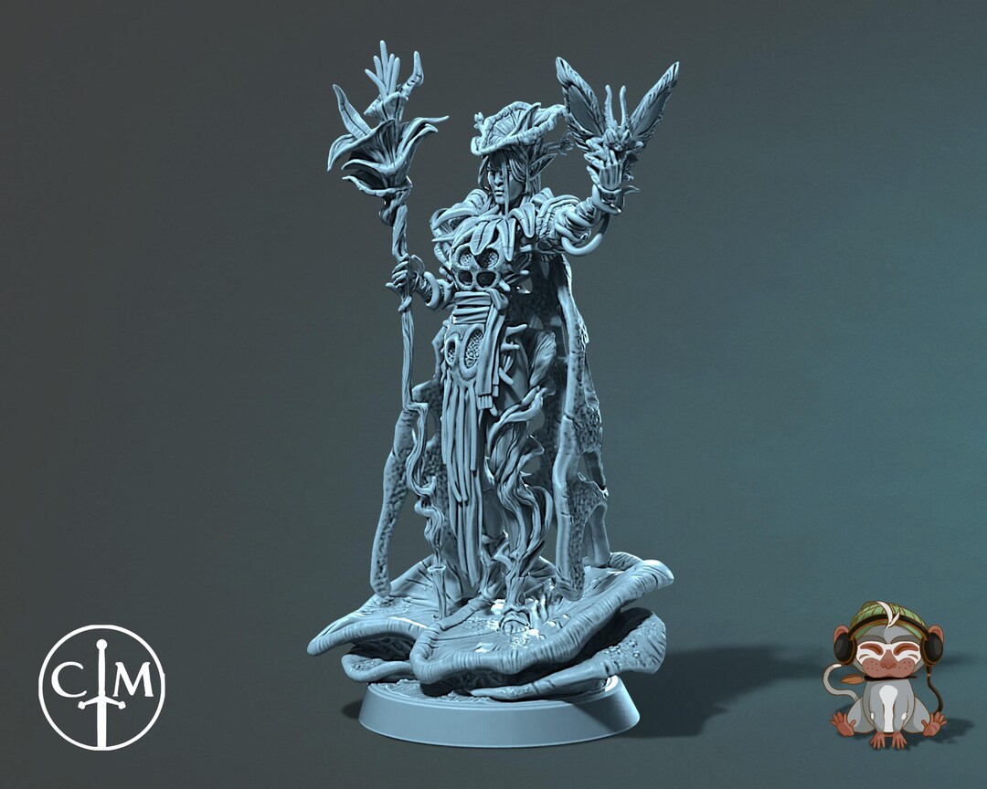 Myconid Wizard Dnd Miniature 3D Print for Painting, Dungeons and ...