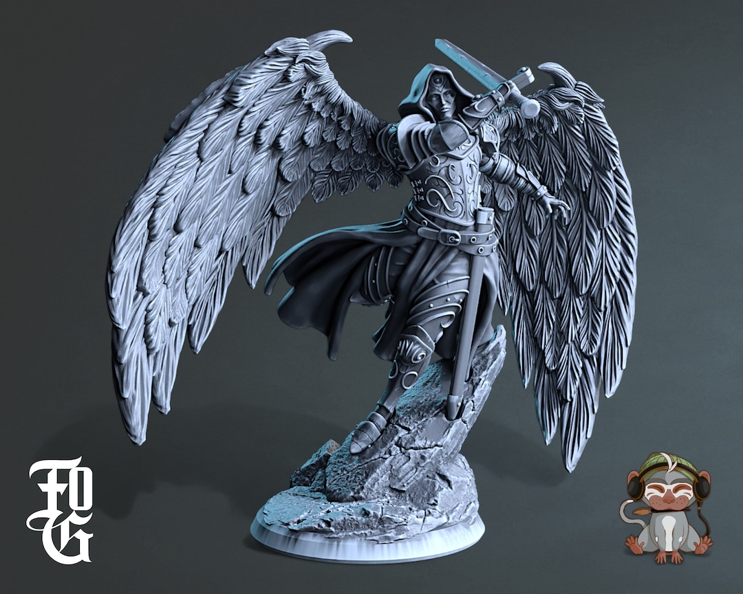 Heretic Aasimar Dnd Miniature 3D Print for Painting, Dungeons and ...