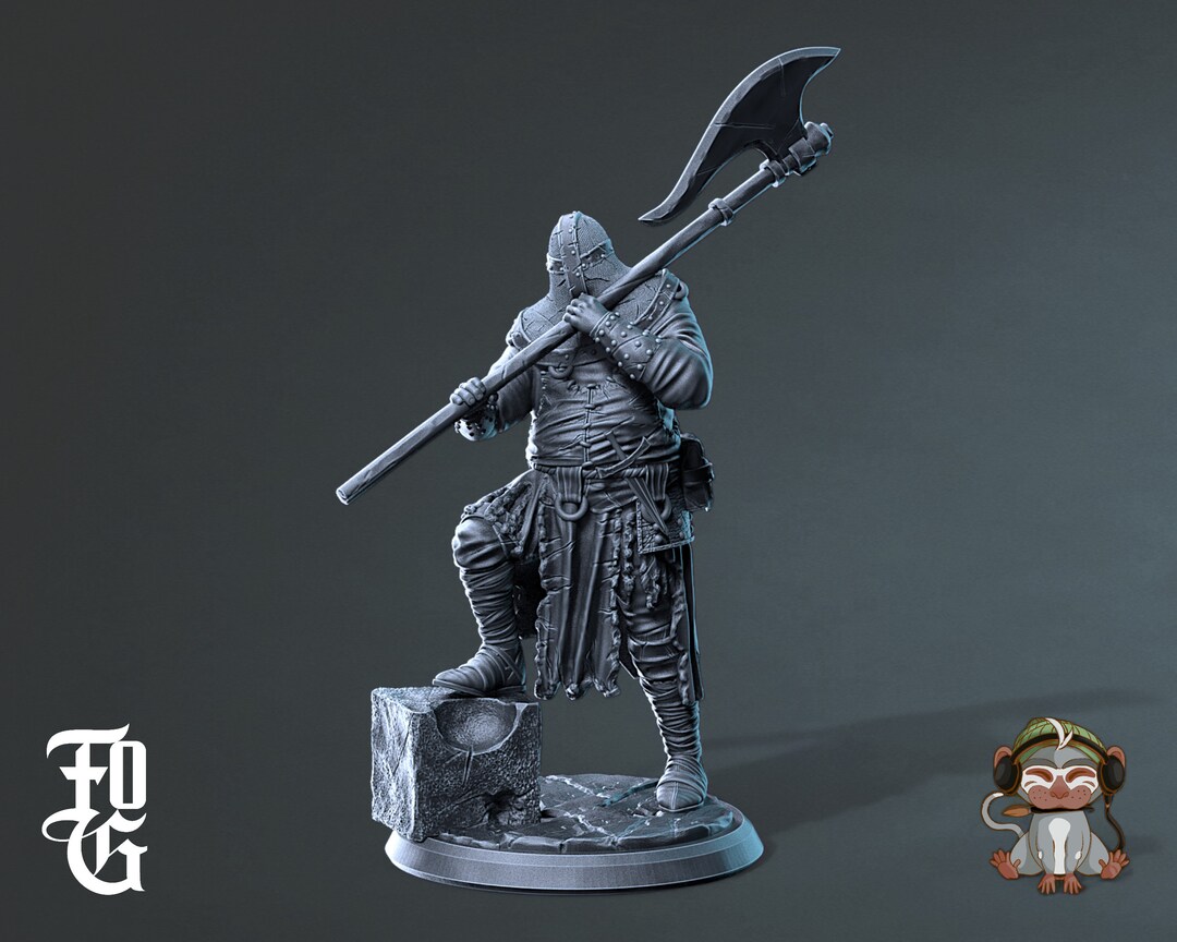 The Executioner Tabletop RPG Dnd Dungeons and Dragons Miniature 3D ...
