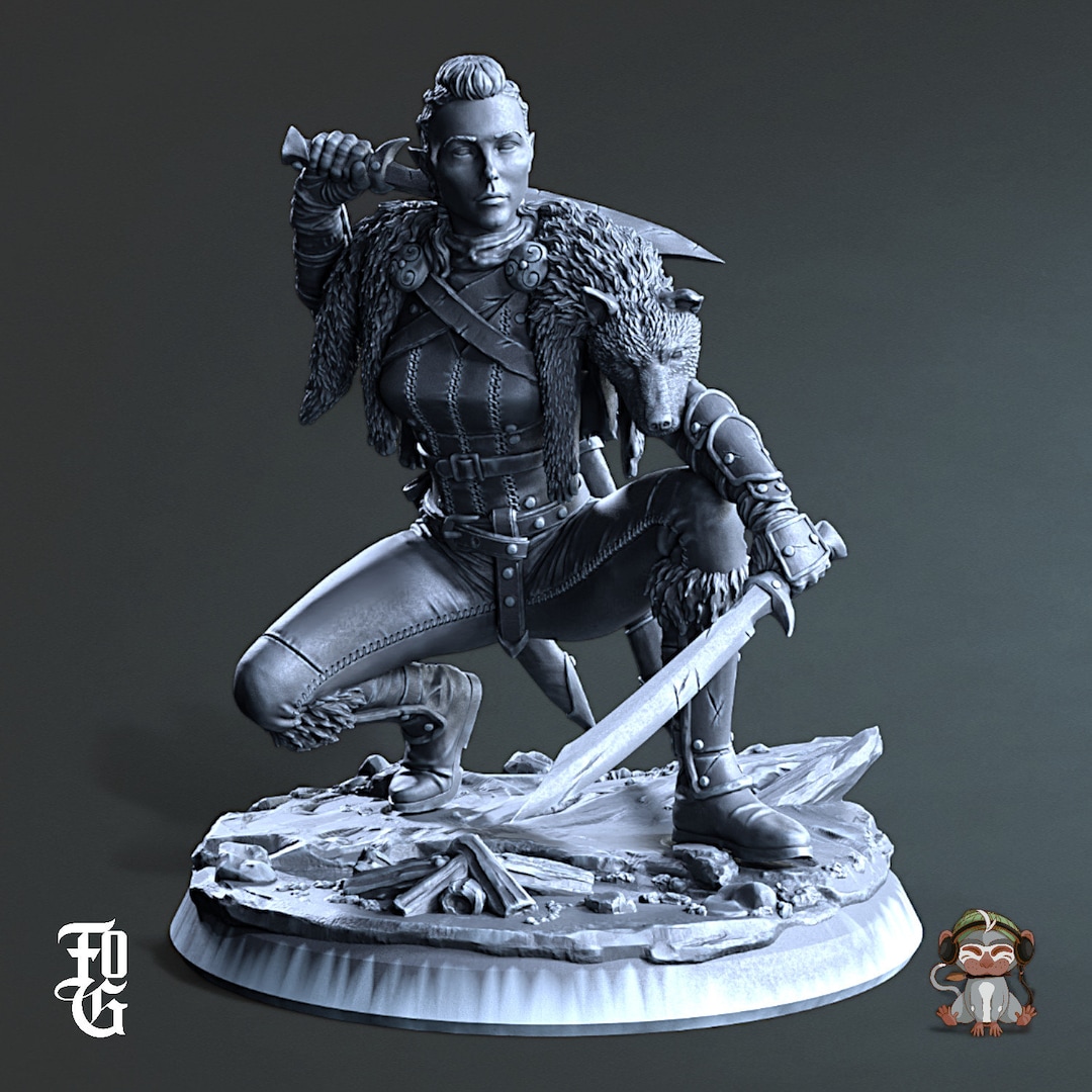 Lyra Skywatcher, Elf Ranger Dnd Miniature 3D Print for Painting ...