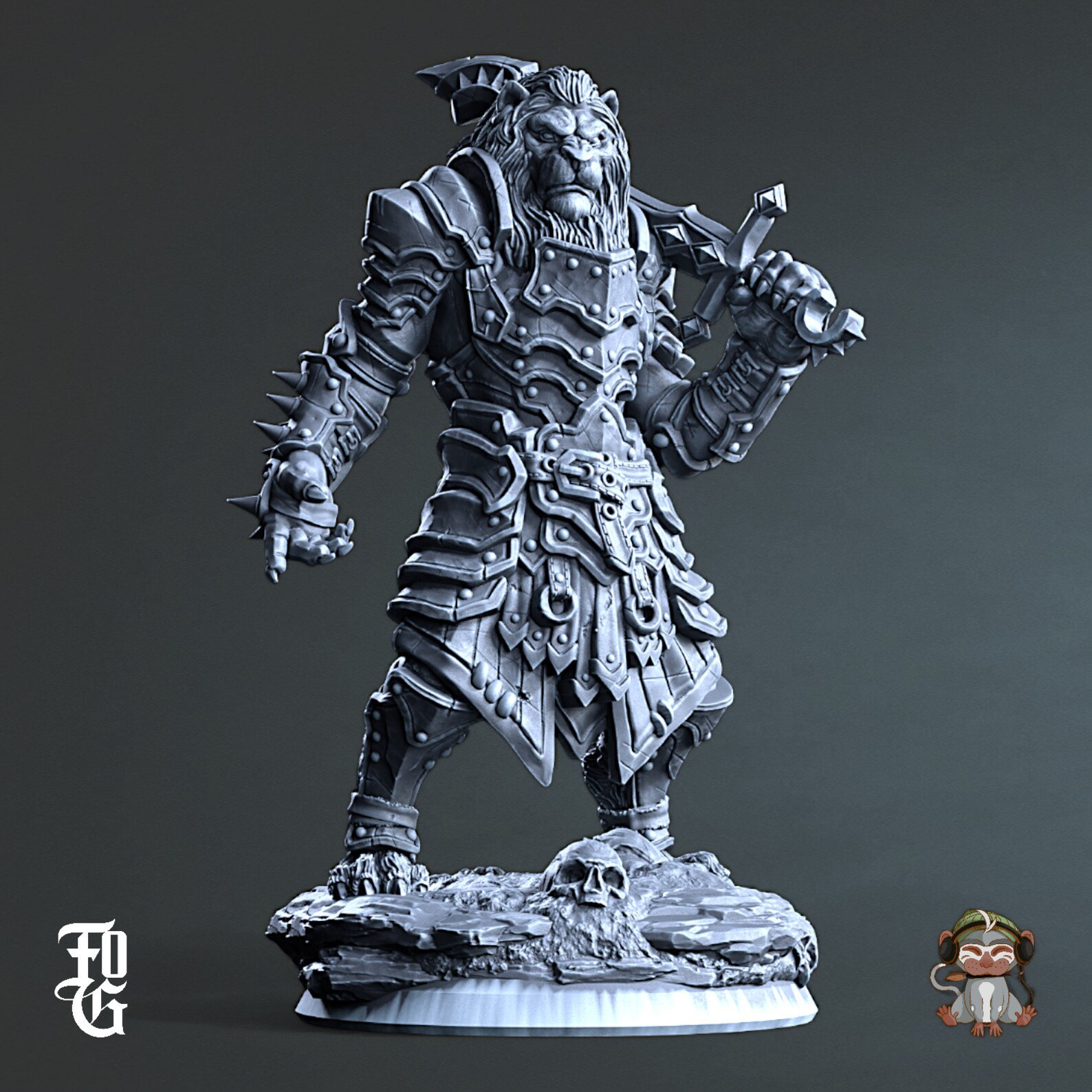 Eomar, Leonin Knight High Quality Dungeons and Dragons Miniature 3D ...