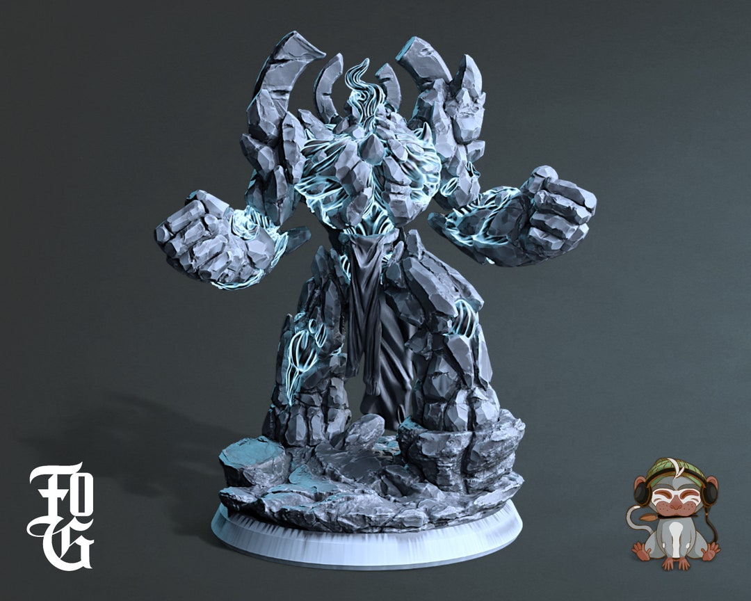 Arcane Golem Dnd Miniature 3D Print for Painting, Dungeons and Dragons ...