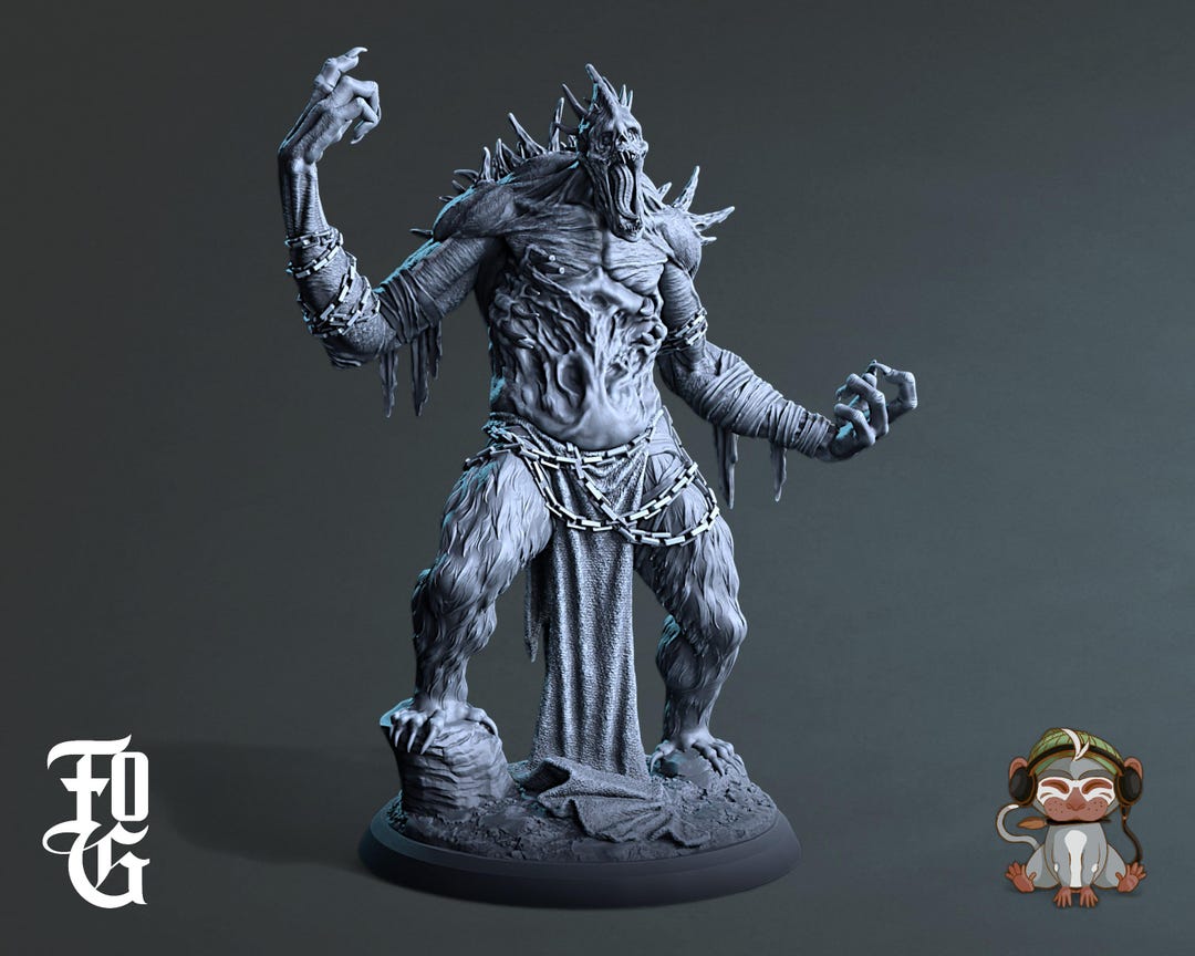 Ghoul King Dnd Miniature 3D Print for Painting, Dungeons and Dragons ...