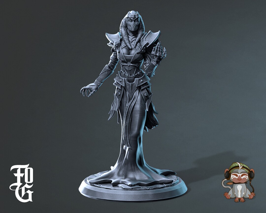 Ancient Priestess 1 & 2 Dnd Miniature 3D Print for Painting, Dungeons ...
