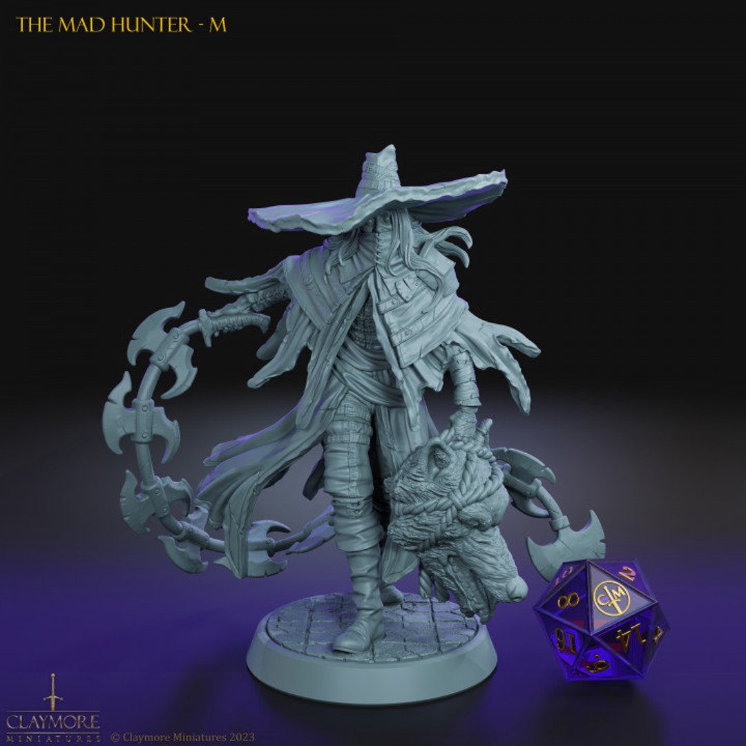 The Mad Hunter Fighter Bloodborne Fantasy Tabletop RPG Hero Dnd ...