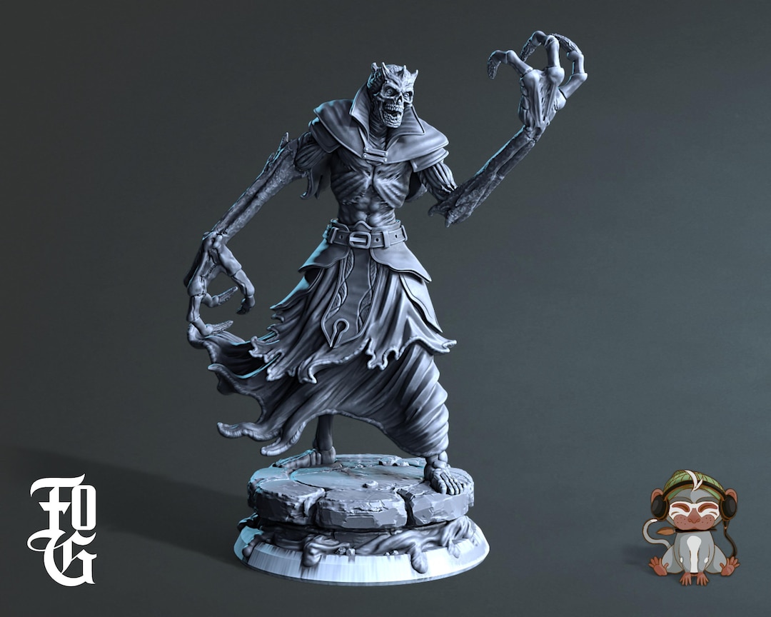 Boneclaw Skeleton Dnd Miniature 3D Print for Painting, Dungeons and ...