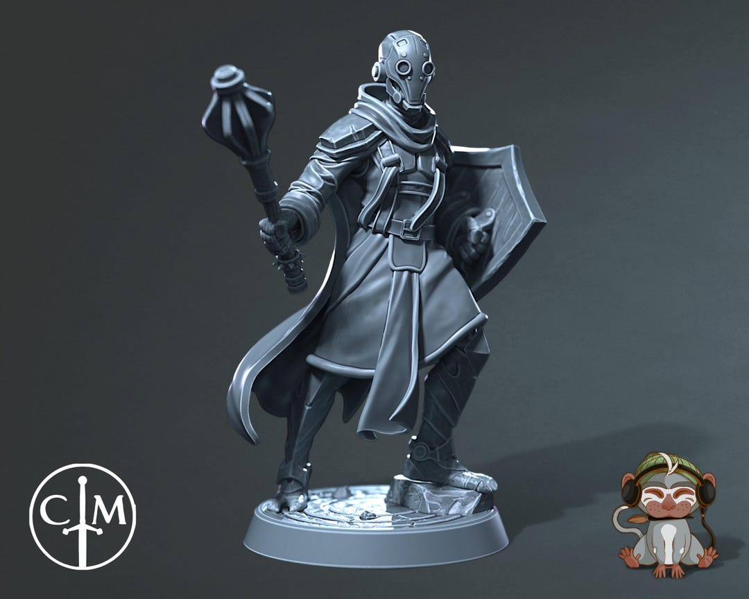Seven, Forgeborn Cleric High Quality Dungeons and Dragons Miniature 3D ...