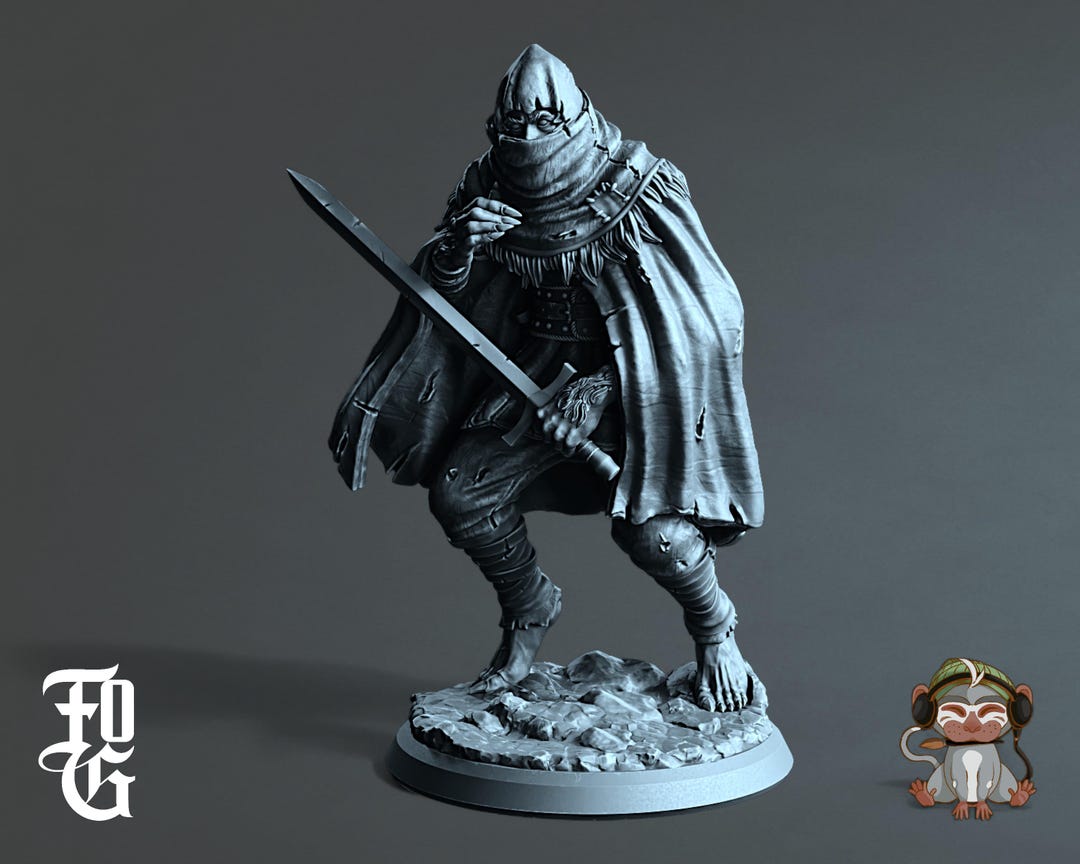 Rogue Thief DnD Miniature 3D Print for painting, Dungeons and Dragons ...