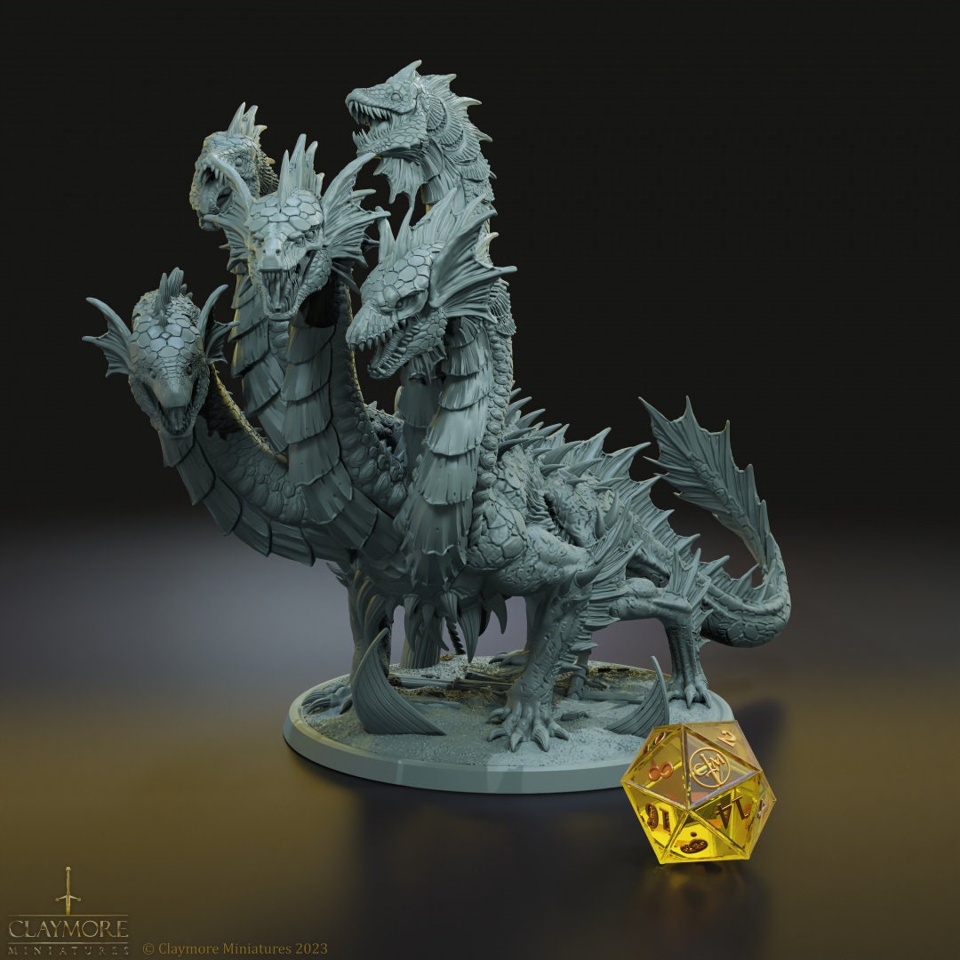 Hydra Fantasy Tabletop RPG Dnd Dungeons and Dragons Miniature 3D Print ...