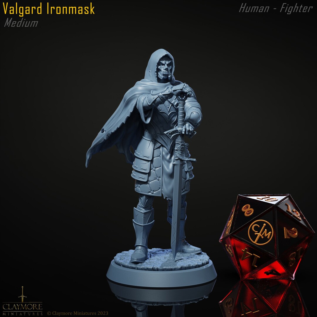 Valgard, Half Orc Fighter Miniature, Dnd Fantasy Hero, High Detail Resin Print, Tabletop RPG ...