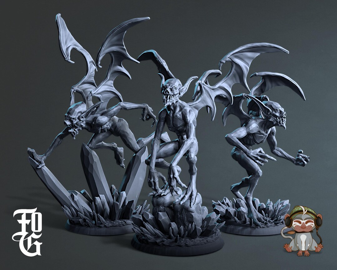 Glacial Stalker Imps Dnd Miniature 3D Print for Painting, Dungeons and ...