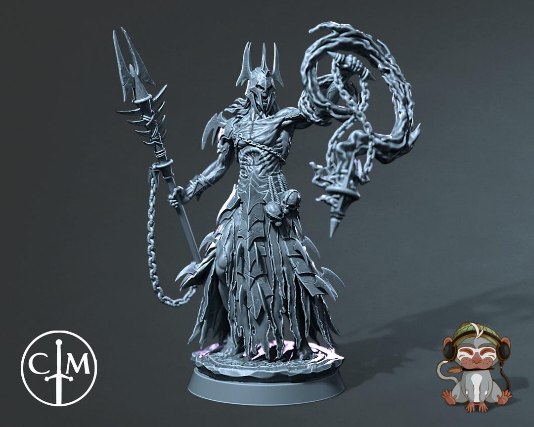 Morak-khalun, Orc Necromancer Dnd Miniature 3D Print for Painting ...