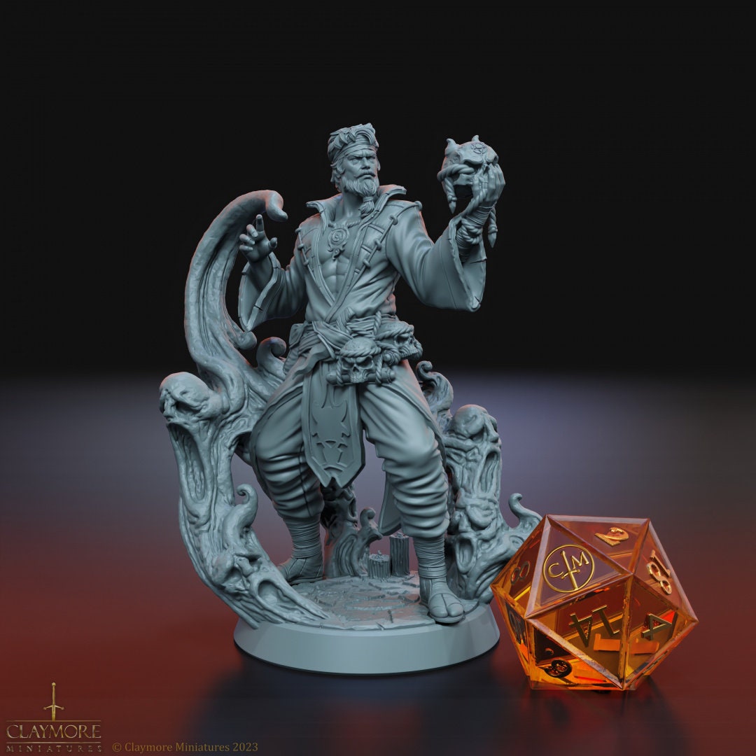 Orion, Warlock High Detail Dnd Fantasy Miniatures, Tabletop RPG Hero ...
