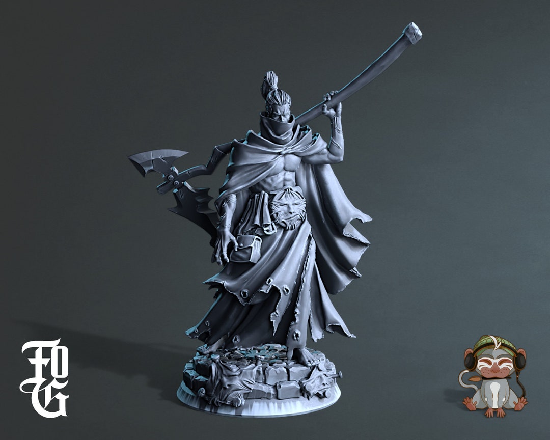 Unholy Priest Fighter Monster Dnd Miniature 3D Print for Painting ...