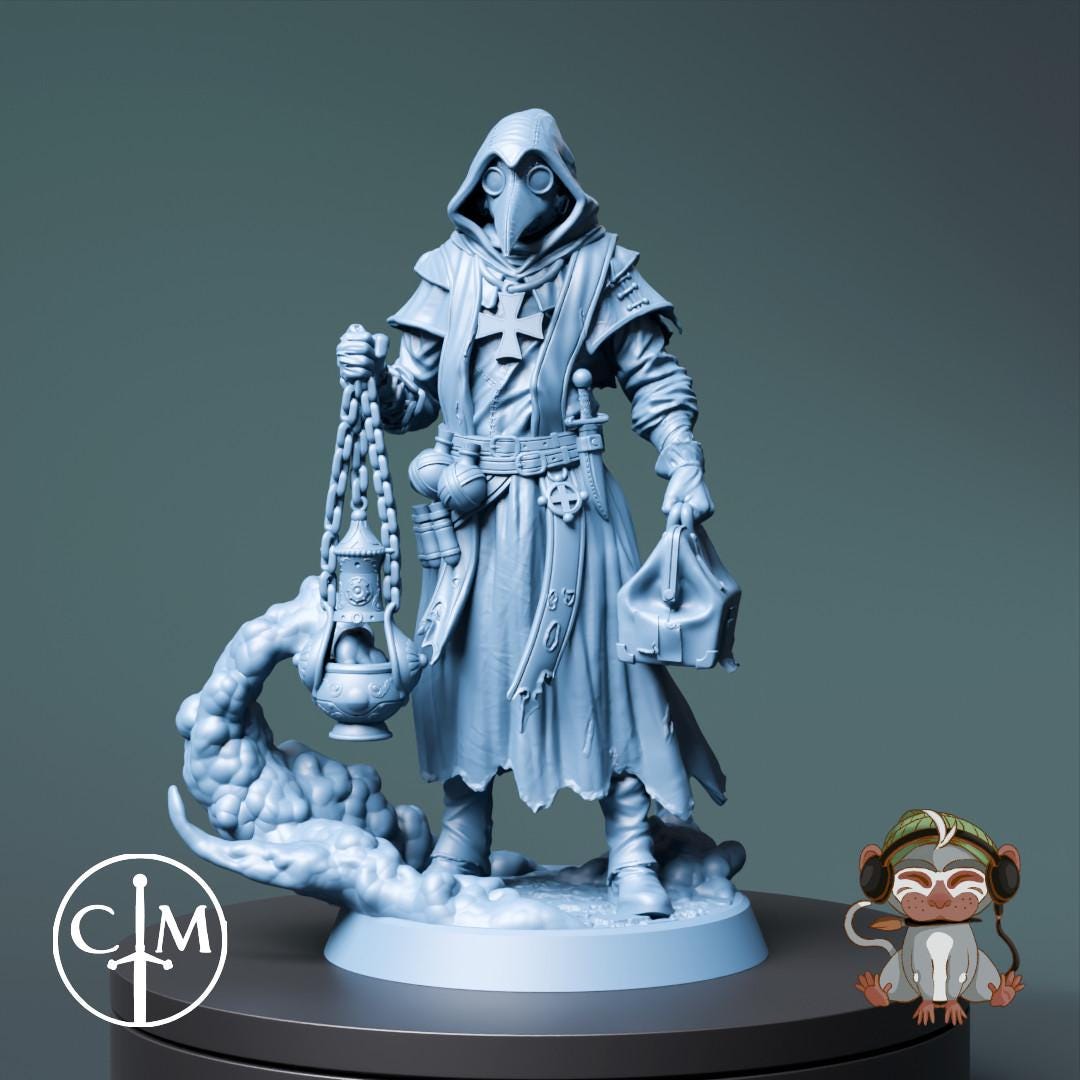 Plague Doctor Cleric Dnd Miniature Fantasy for Tabletop RPG Dnd ...