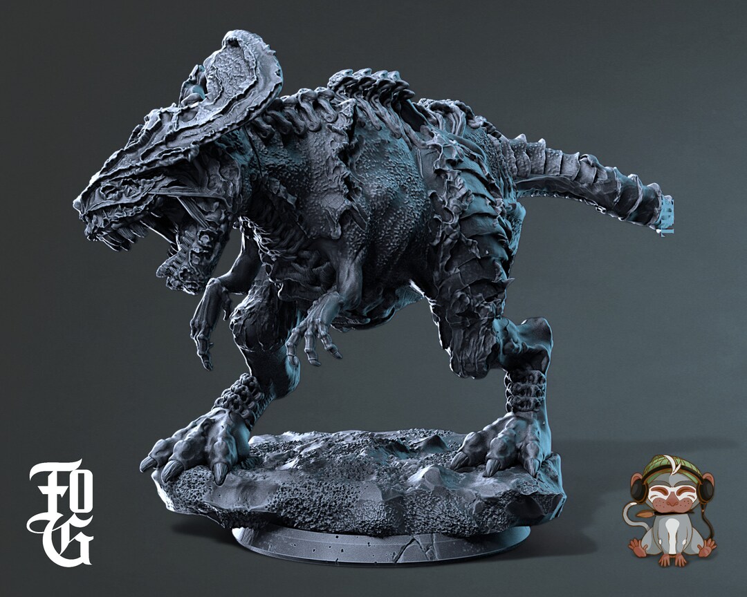 The Tyrant Monster Dnd Miniature 3D Print for Painting, Dungeons and ...