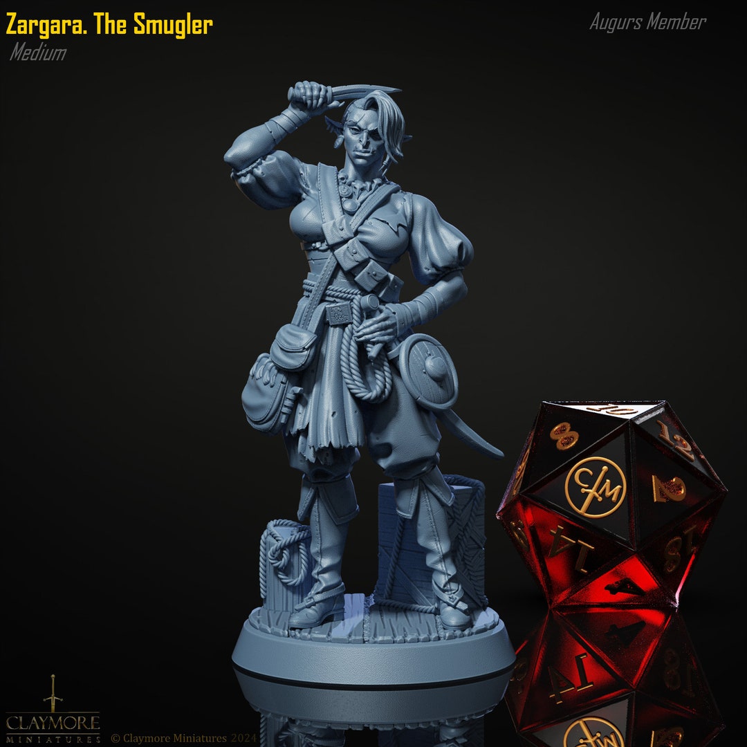 Half Orc Thief Miniature, Dnd Fantasy Hero, High Detail Resin Print, Tabletop RPG, Claymore ...